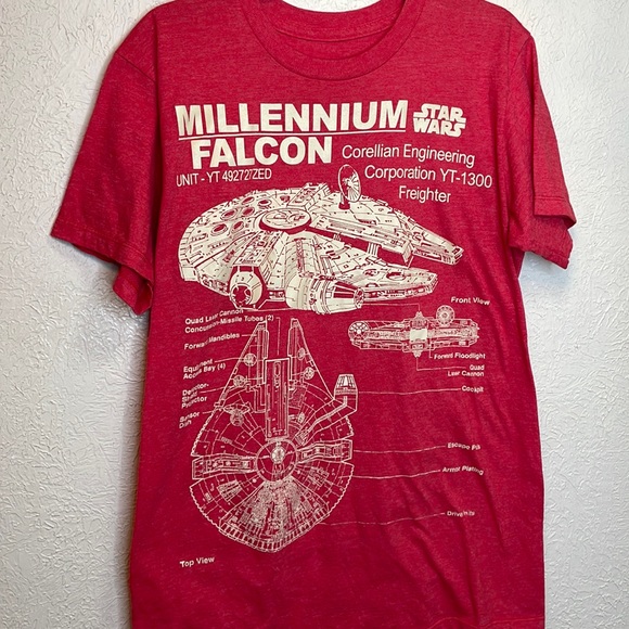 Star Wars | Shirts | Star Wars Millennium Falcon Tshirt | Poshmark
